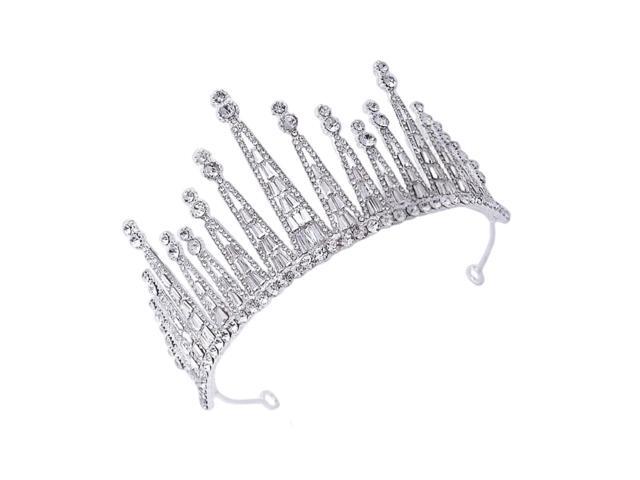 Click here for Baroque Rhinestone Crown Tiara Zinc Alloy Bridal W... prices