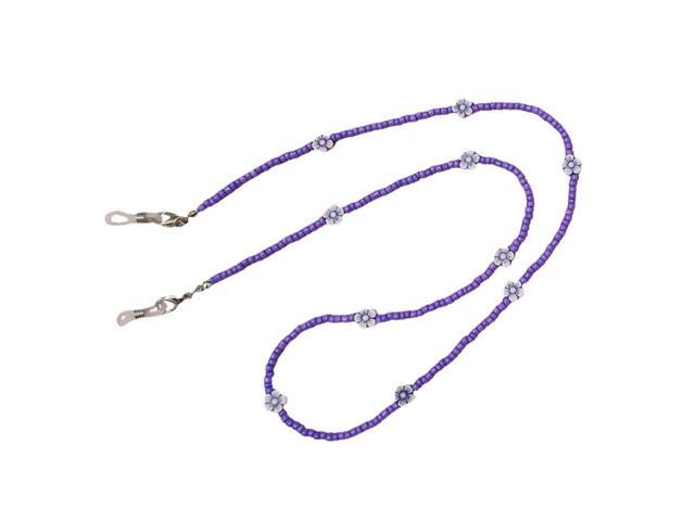 Click here for Bohemian Purple Beaded Mask Chain and Sunglasses S... prices