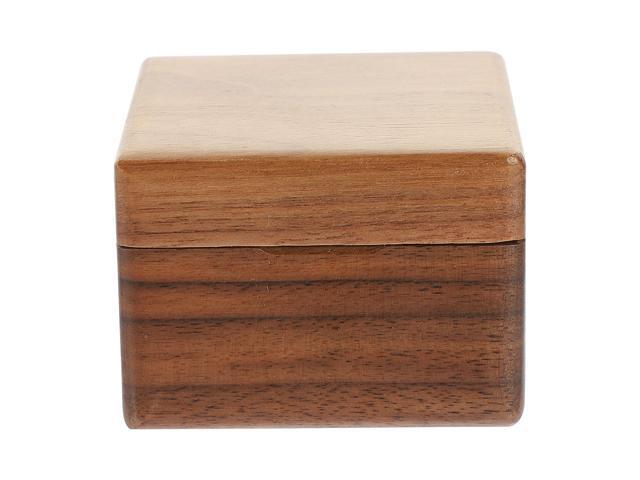 Click here for Wooden Ring Box Flip-lid Delicate Ring Case Black... prices