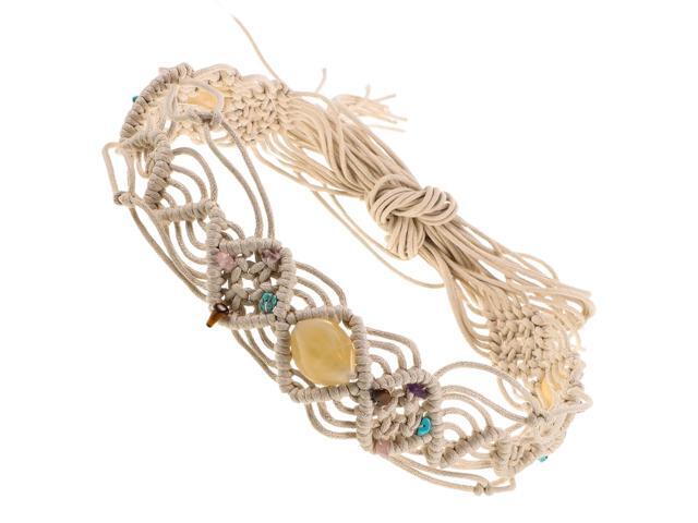 Click here for Bohemian Women Rope Belt with Natural Stone Acryli... prices