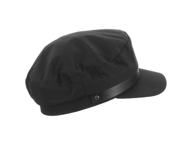 Click here for Womens Leather Buckle Beret Hat Peaked Cap Dark Co... prices