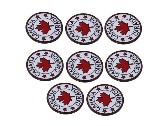 Click here for 8pcs Canadian Maple Leaf Brooch Pins Red round Cou... prices
