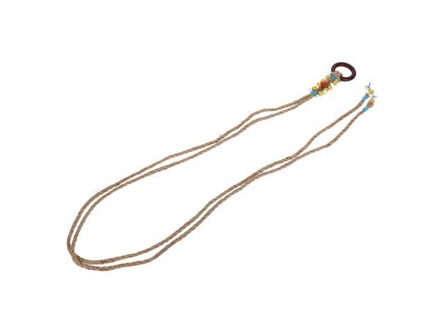 Click here for Womens Bohemian Woven Tie Belt with Wooden Ring  A... prices
