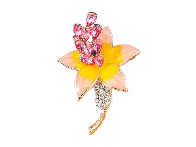 Click here for Flower Lapel Pin Brooch for Women Alloy Metal Rhin... prices