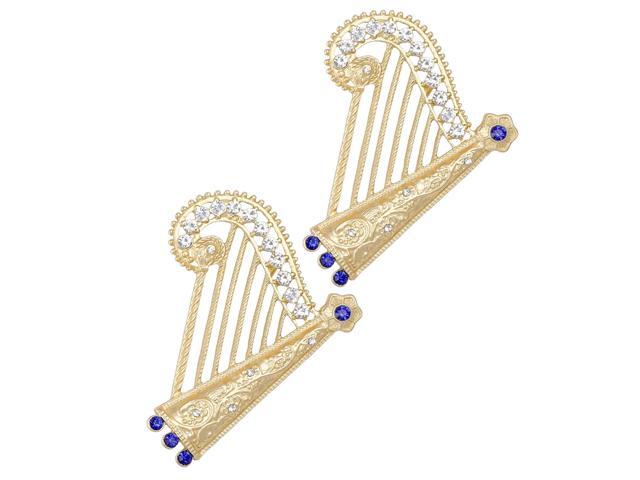 Click here for 2pcs Rhinestone Harp Brooches 3d Alloy Music Instr... prices