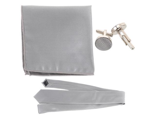 Click here for Mens Tie Set with Cufflinks and Pocket Square Soli... prices