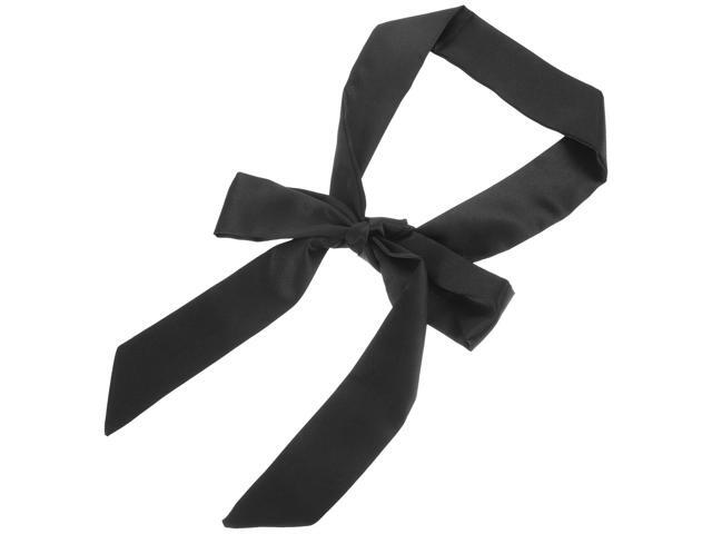 Click here for Silk Ribbon Sash Belt for Women Black Satin Bow Wa... prices