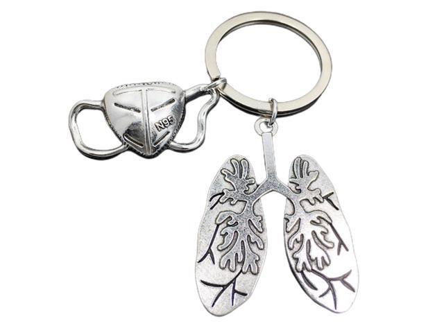 Click here for Respiratory Lobe Mask Keychain Alloy Key Ring Styl... prices