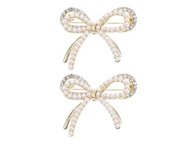 Click here for 2pcs Pearl Bow Brooch Pins for Women  Small Elegan... prices