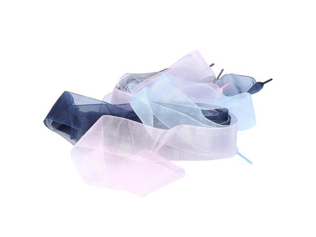 Click here for Wide Ribbon Shoelaces 4 Pairs Soft Satin Casual De... prices