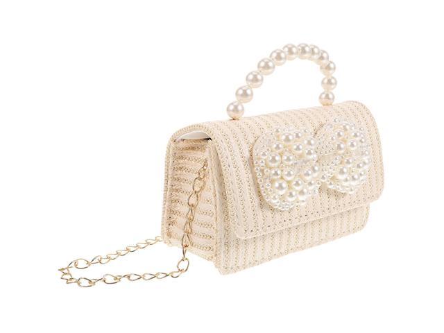 Click here for Women Crossbody Bag Handbag with Pearl Bowknot Str... prices
