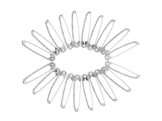 Click here for 10pcs Rhinestone Brooch Pins Silver Alloy Safety P... prices