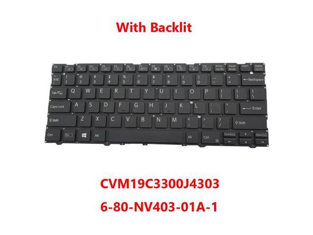 Click here for Backlit Keyboard For CLEVO NV40 NV41 CVM19C3300J43... prices