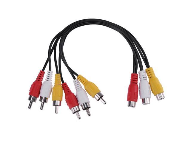 Click here for 1Pcs 25cm 3 RCA Female Jack to 6 RCA Male Plug Spl... prices