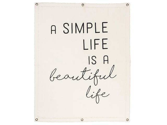 Click here for Ganz Canvas Wall Hanging - A simple life is a beau... prices