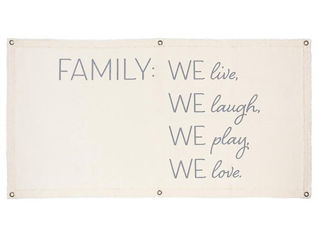 Click here for Ganz Canvas Wall Hanging - Family: We live  we lau... prices