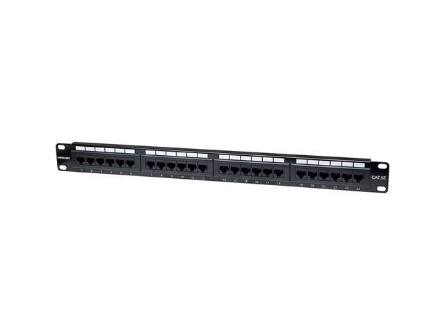 Click here for Intellinet Cat5e Patch Panel  24-Port  UTP  1U  Bl... prices