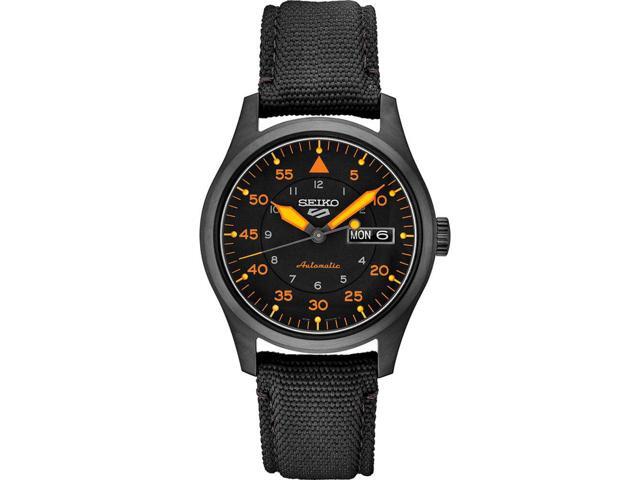 Click here for Seiko SRPH33 5 Mens Black/Orange Sports Watch prices