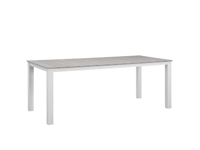 Click here for Maine 80 Outdoor Patio Dining Table - White Light... prices