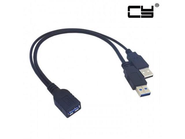 Click here for CHENYANG Black USB 3.0 Female to Dual USB Male Ext... prices