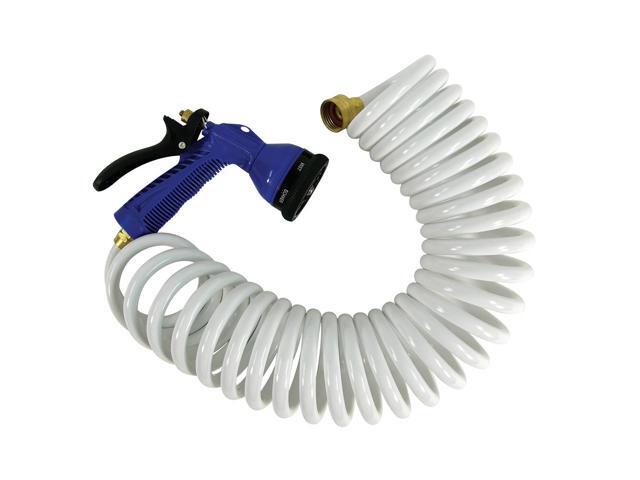 Click here for WHITECAP 50 WHITE COILED HOSE WITH ADJUSTABLE NOZZ... prices