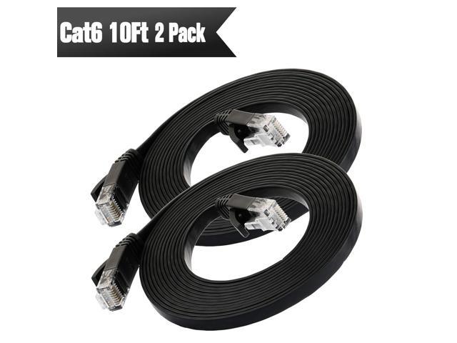 Click here for Cat 6 Ethernet Cable Black 10ft (2 Pack)(at a Cat5... prices