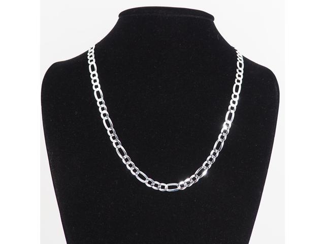 Click here for Solid 925 Sterling Silver Italian 6.8mm Flat 22 Fi... prices