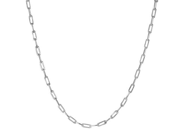 Click here for Solid 925 Sterling Silver Paperclip Necklace Paper... prices