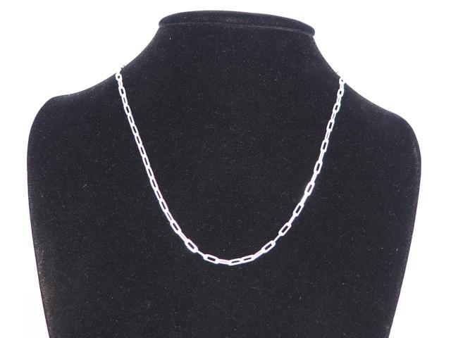 Click here for Solid 925 Sterling Silver Paperclip Necklace Paper... prices