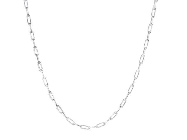 Click here for Solid 925 Sterling Silver Paperclip Necklace Paper... prices