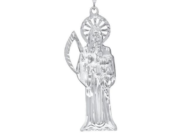 Click here for 925 Sterling Silver Santa Muerte Pendant Necklace... prices
