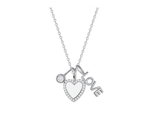 Click here for 925 Sterling Silver Cubic Zirconia Heart and Love... prices