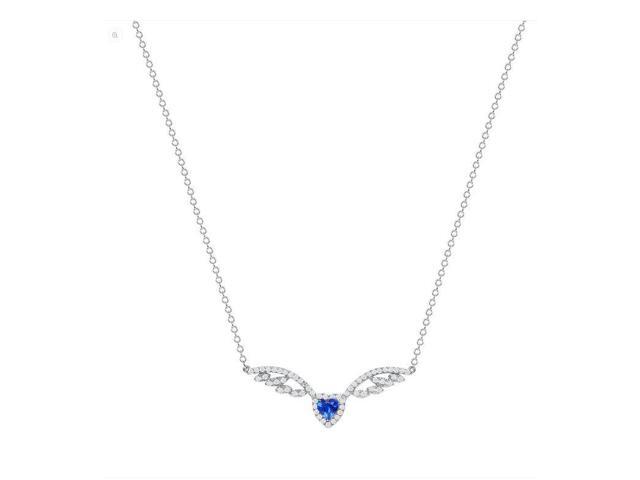 Click here for 925 Sterling Silver Flying Heart Blue Cubic Zircon... prices