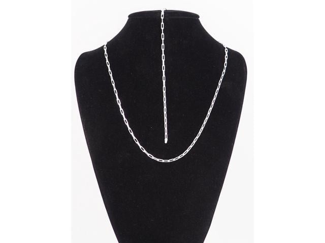 Click here for Solid 925 Sterling Silver Paper Clip Chain Bracele... prices