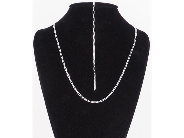Click here for Solid 925 Sterling Silver Paper Clip Chain Bracele... prices