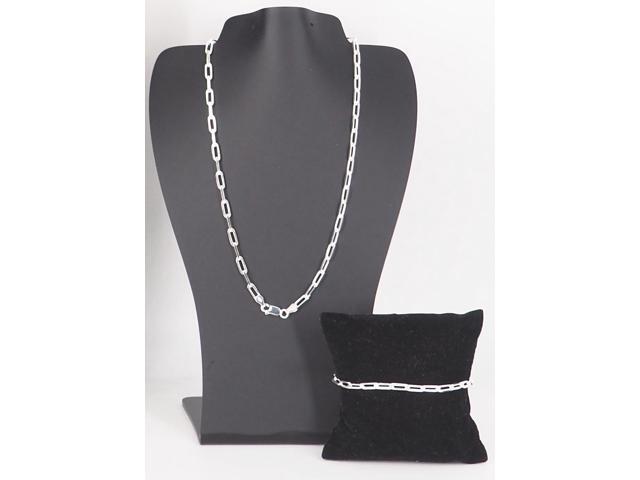 Click here for Solid 925 Sterling Silver Paper Clip Chain Bracele... prices