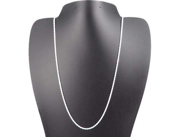 Click here for Solid 925 Sterling Silver 24 Diamond Cut Rope Chai... prices