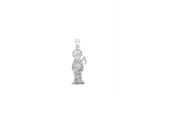 Click here for 925 Sterling Silver Santa Muerte Pendant Necklace... prices
