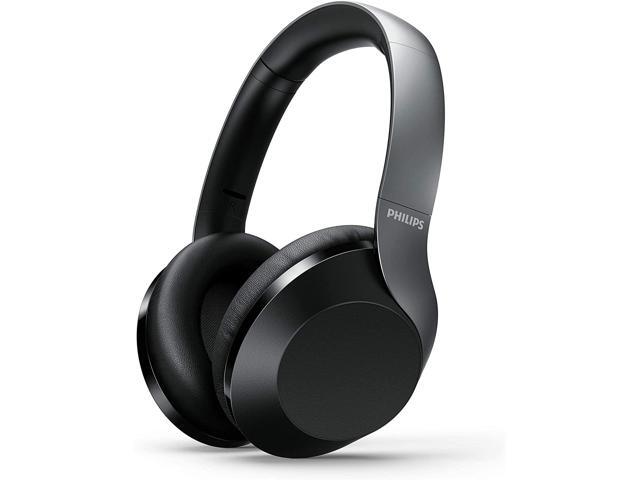 Philips Active Noise Canceling Over Ear Wireless Bluetooth Performance Headphones W/ Hi-Res Audio  Comfort Fit (TAPH805BK)