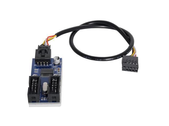 Click here for Cablecc Motherboard 9pin USB 2.0 Header 1 to 2 Fem... prices