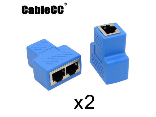 Click here for Cablecc 2pcs STP UTP Cat6 RJ45 8P8C Plug To Dual R... prices