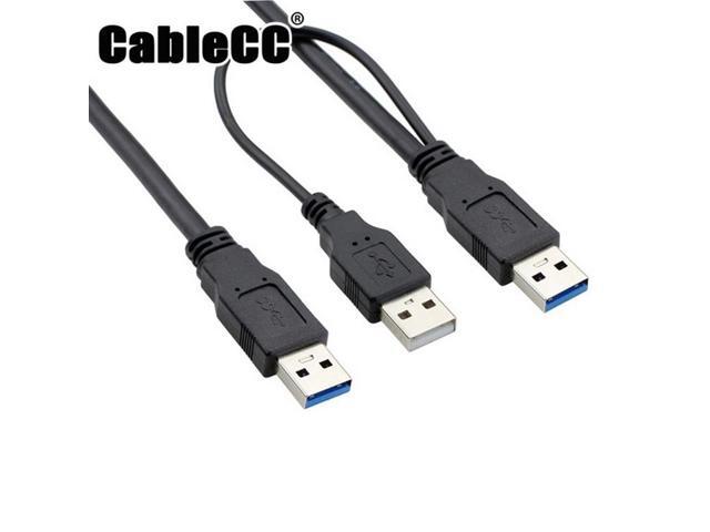 Click here for Cablecc super speed USB 3.0 power Y cable two A Ma... prices
