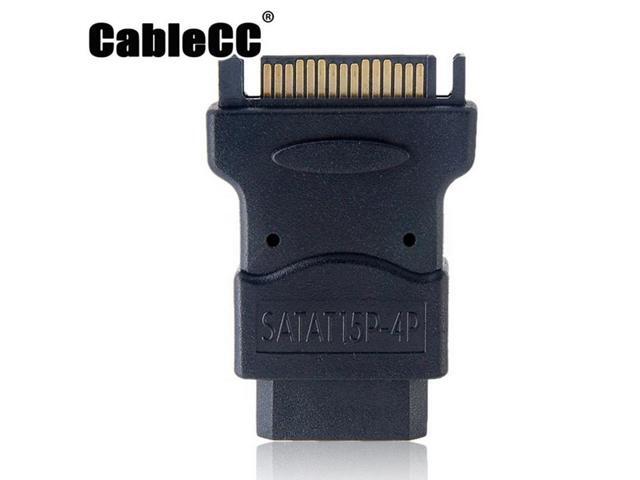 Click here for Cablecc 15Pin SATA Male Power Cable to Molex 4-pin... prices