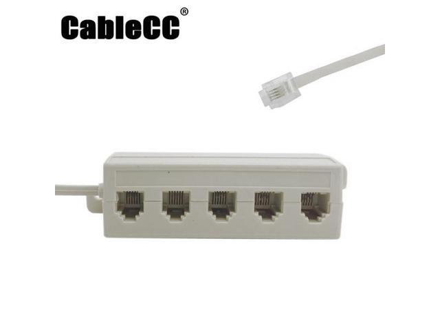 Click here for Cablecc 5 Way Outlet 6P4C RJ11 RJ12 Telephone Phon... prices