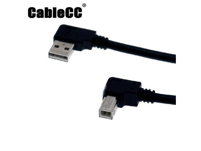 Click here for Cablecc Left Angled USB 2.0 A Male to B Male right... prices