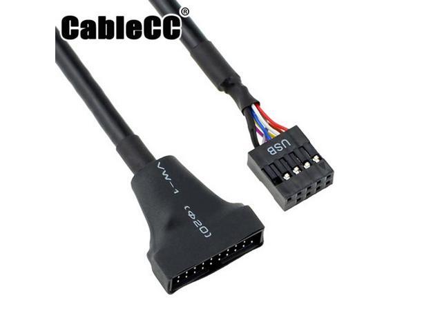 Click here for Cablecc USB 2.0 9Pin Housing male to Motherboard U... prices