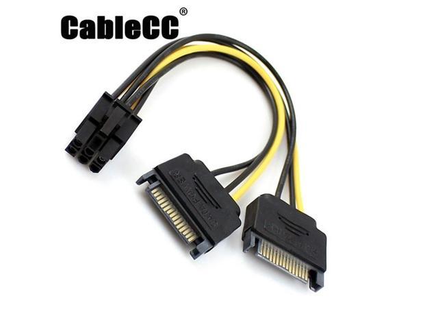 Click here for Cablecc Dual two SATA 15 Pin Male M to PCI-e Expre... prices