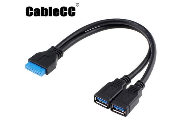 Click here for Cablecc 2 ports USB 3.0 Female to Motherboard 20pi... prices