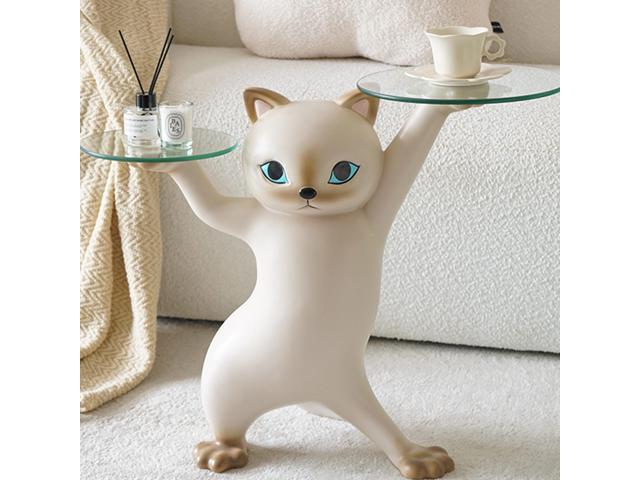 Click here for EUREKA UNIQUE Artistic 3D Cat Statue Side Table  W... prices