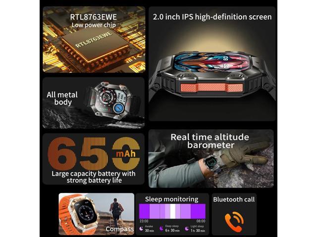 Click here for KR80 Smart Watch Men 2inch Large Screen Compass 62... prices